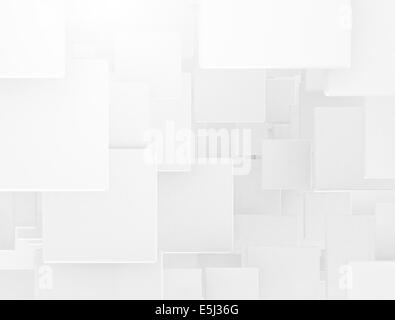 White 3d overlapping squares Stock Photo - Alamy