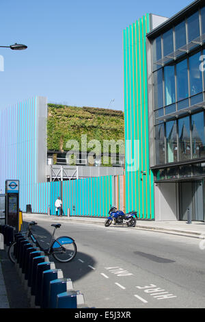 Vertical Garden in Camden Town MTV Viacom building Stock Photo - Alamy
