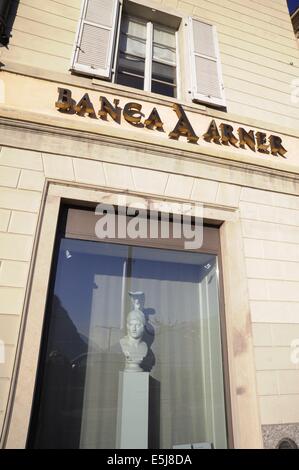 banks in Lugano, Switzerland, Arner Bank headquarters Stock Photo - Alamy