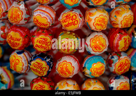 Lollipops with coloured wrappers Stock Photo - Alamy