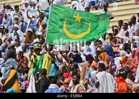 Nouakchott, Mauritania. 2nd Aug, 2014. President ABDEL AZIZ walks in ...
