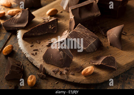 Organic Dark Chocolate Chunks Ready for Baking Stock Photo - Alamy