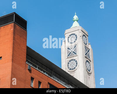 The Oxo Tower, a prominent art deco building on the south bank of the ...