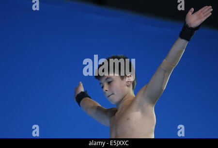 Matthew Dixon during the Mens 10m preliminary round during the British ...