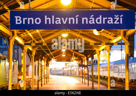 Brno, railway station Stock Photo - Alamy