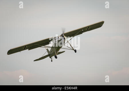 Vintage Fieseler Storch, German WW2 Reconnaissance aircraft, in flight ...