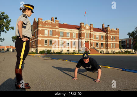 An RCMP cadet at the RCMP cadet training academy, Regina Stock Photo ...