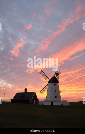 Lytham windmill at sunset Stock Photo - Alamy
