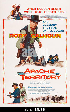 APACHE TERRITORY, US poster, Rory Calhoun, 1958 Stock Photo - Alamy