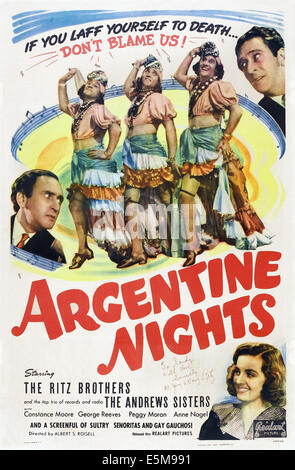 ARGENTINE NIGHTS, The Ritz Brothers, 1940 Stock Photo - Alamy