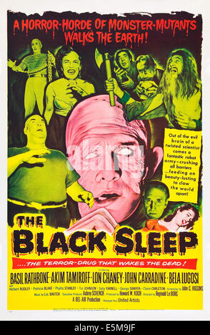 THE BLACK SLEEP, Basil Rathbone, George Sawaya, Herbert Rudley, 1956 ...