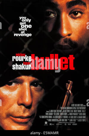 BULLET, Mickey Rourke, Tupac Shakur, 1996. ©Village Roadshow. Courtesy ...