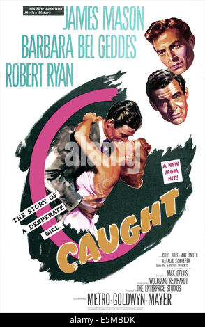 CAUGHT, Poster art, Barbara Bel Geddes, Robert Ryan, James Mason, 1949 ...