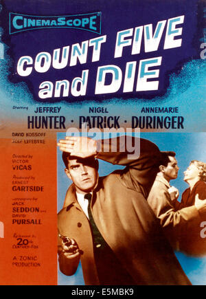COUNT FIVE AND DIE, from left, Nigel Patrick, Jeffrey Hunter, 1957, TM ...