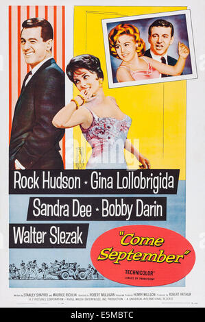 COME SEPTEMBER, Rock Hudson, Gina Lollobrigida, 1961 Stock Photo - Alamy