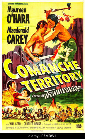 COMANCHE TERRITORY, from left: Macdonald Carey, Maureen O'Hara, 1950 ...