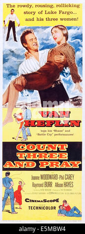 COUNT THREE AND PRAY, from left: Joanne Woodward, Van Heflin, Allison ...