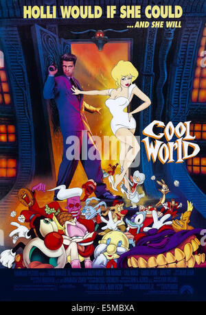 COOL WORLD, from left: Holli Would (voice: Kim Basinger), Brad Pitt ...