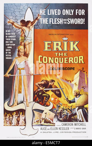 THE CONQUEROR, US poster art, from left: John Wayne, Susan Hayward ...