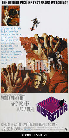 THE DEFECTOR, (aka L'ESPION), from left, Roddy McDowall, Montgomery ...