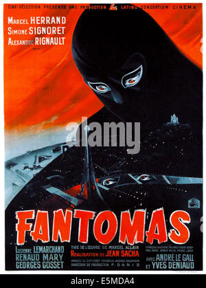 FANTOMAS, French poster art, 1947 Stock Photo - Alamy