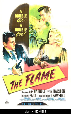 THE FLAME, from left: Broderick Crawford, Constance Dowling, John ...