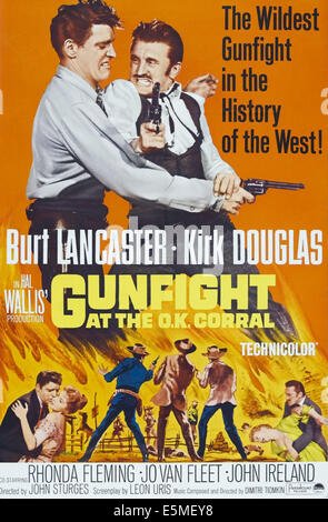 GUNFIGHT AT THE O.K. CORRAL, Rhonda Fleming, Burt Lancaster, 1957 Stock Photo - Alamy