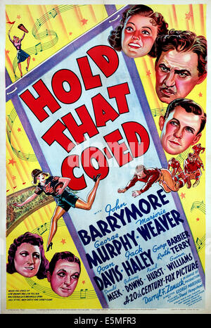 HOLD THAT CO-ED, George Murphy (center), Joan Davis (right), 1938, TM ...