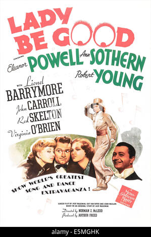 LADY BE GOOD, Robert Young, Ann Sothern, John Carroll, Red Skelton ...