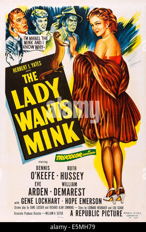 THE LADY WANTS MINK, from left: Eve Arden, William Demarest, 1953 Stock ...