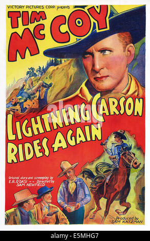 LIGHTNING CARSON RIDES AGAIN, Tim McCoy, 1938 Stock Photo - Alamy