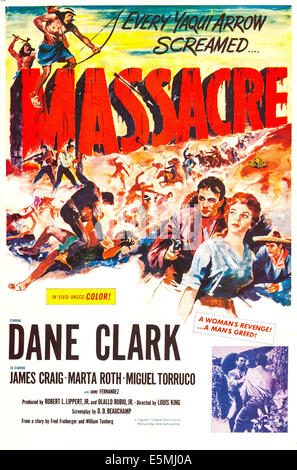 MASSACRE, from left, Dane Clark, Martha Roth, 1956, TM & Copyright ...