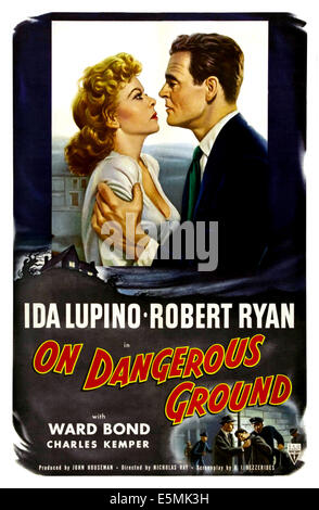 ON DANGEROUS GROUND, Ida Lupino, Robert Ryan, Ward Bond, 1951 Stock ...