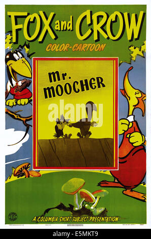 THE FOX AND THE CROW, poster art for Fox and Crow animated shorts, Crow ...