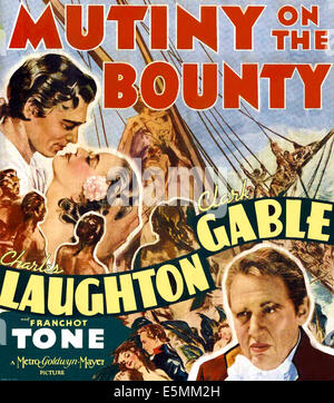 MUTINY ON THE BOUNTY, from left, Richard Harris, Keith McConnell, Percy ...