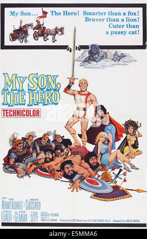 MY SON, THE HERO, (aka ARRIVANO I TITANI), from left, Giuliano Gemma ...