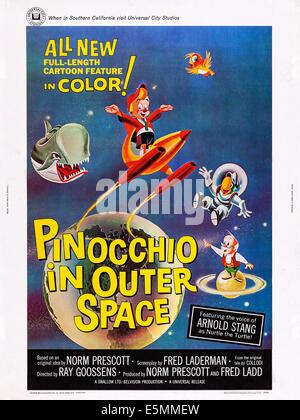 PINOCCHIO IN OUTER SPACE, US poster, 1965, with OLE REX, 1961 Stock ...