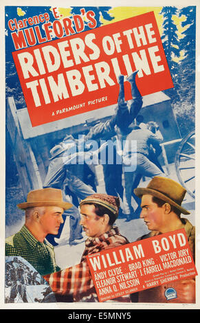 RIDERS OF THE TIMBERLINE, from left: William Boyd, J. Farrell MacDonald ...