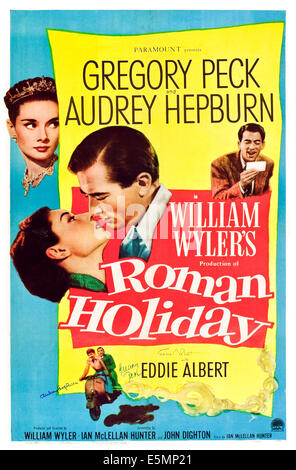 ROMAN HOLIDAY, Audrey Hepburn, Gregory Peck, 1953 Stock Photo - Alamy