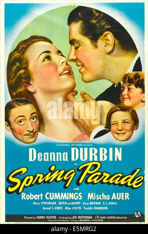 SPRING PARADE, from left, Robert Cummings, Deanna Durbin, 1940 Stock ...