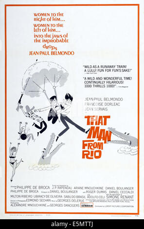 THAT MAN FROM RIO, (aka L'HOMME DE RIO), Francoise, Dorleac, 1964 Stock ...