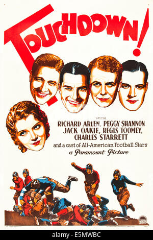 TOUCHDOWN, from left, Richard Arlen, Jack Oakie, 1931 Stock Photo - Alamy