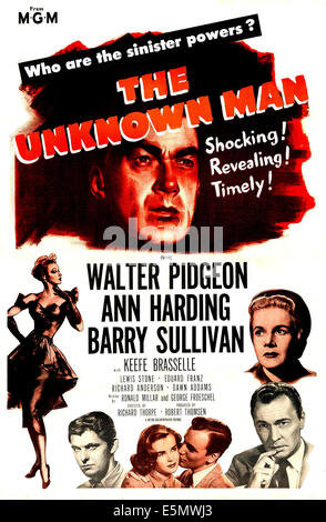 THE UNKNOWN MAN, Walter Pidgeon, 1951 Stock Photo - Alamy