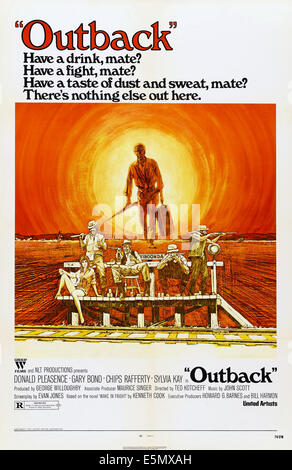 WAKE IN FRIGHT, (aka OUTBACK), l-r: Gary Bond, Sylvia Kay, 1971 Stock ...