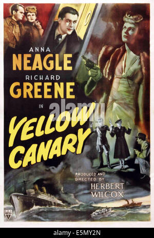 YELLOW CANARY, Anna Neagle, Richard Greene, 1943 Stock Photo - Alamy