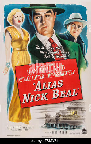 ALIAS NICK BEAL, from left, Ray Milland, Audrey Totter, 1949 Stock Photo - Alamy