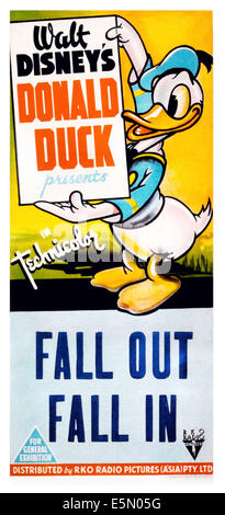 FALL OUT-FALL IN, Donald Duck, training as a Private in the Army ...