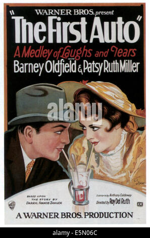 THE FIRST AUTO, from left: Barney Oldfield, Patsy Ruth Miller, 1927 ...