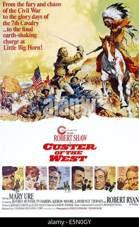 CUSTER OF THE WEST, Ty Hardin, Jeffrey Hunter, Robert Shaw as George ...