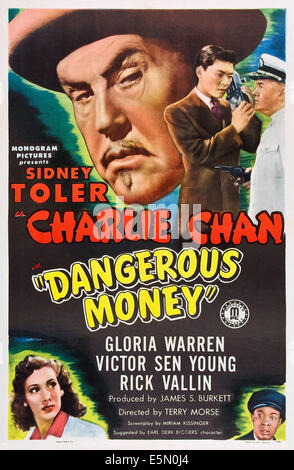 DANGEROUS MONEY, top left: Sidney Toler, 1946 Stock Photo - Alamy